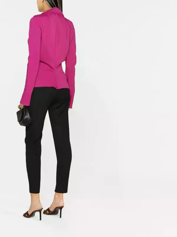 TOM FORD Long-sleeve Top With Tie Neckline