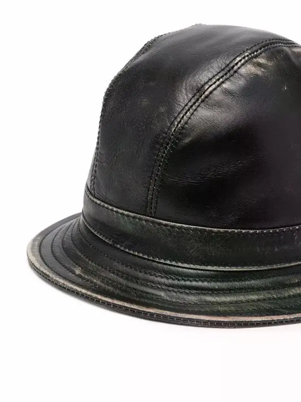 Dsquared2 Leather Distressed Hat