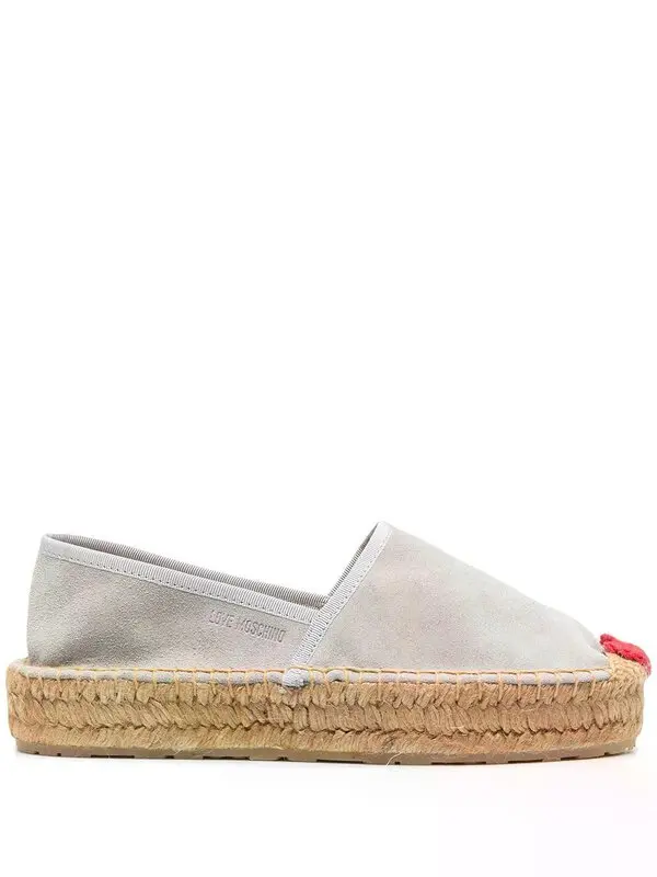Moschino Suede Espadrilles With Heart Detail