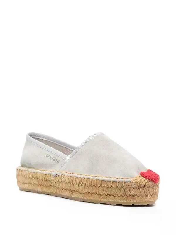 Moschino Suede Espadrilles With Heart Detail