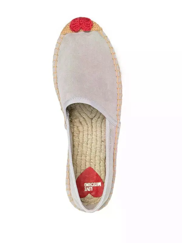 Moschino Suede Espadrilles With Heart Detail