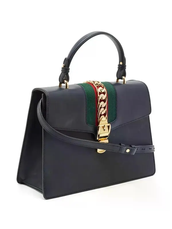 Gucci Sylvie Web Stripe Handbag - Blue