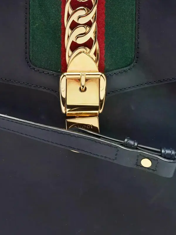 Gucci Sylvie Web Stripe Handbag - Blue