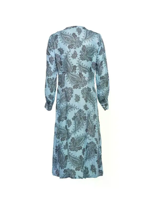 Sandro Paisley Print Button-front Midi Dress