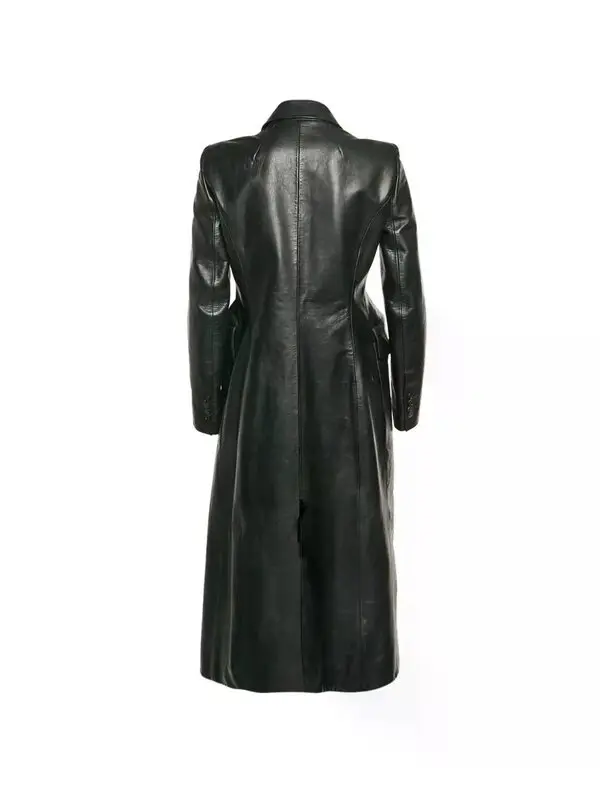 Balenciaga Hourglass Leather Trench Coat
