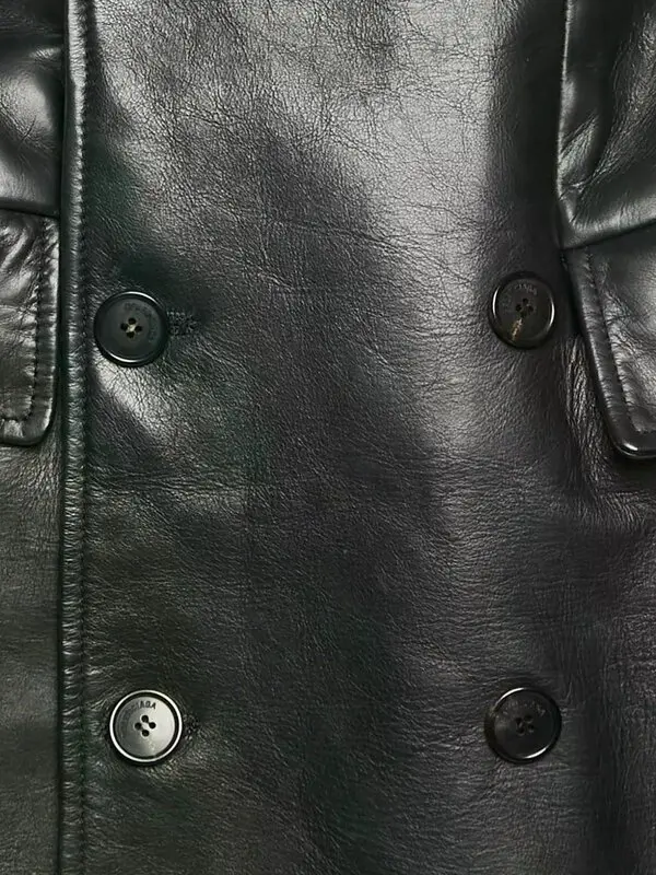 Balenciaga Hourglass Leather Trench Coat