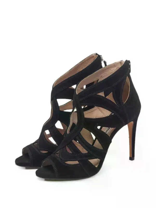 Miu Miu Caged Suede Ankle Boots