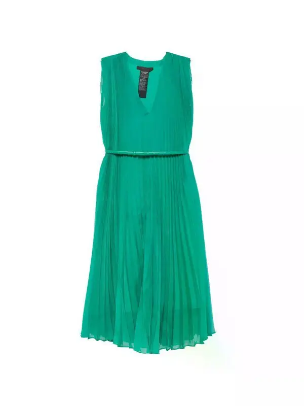 Max Mara Pleated Belted Dress