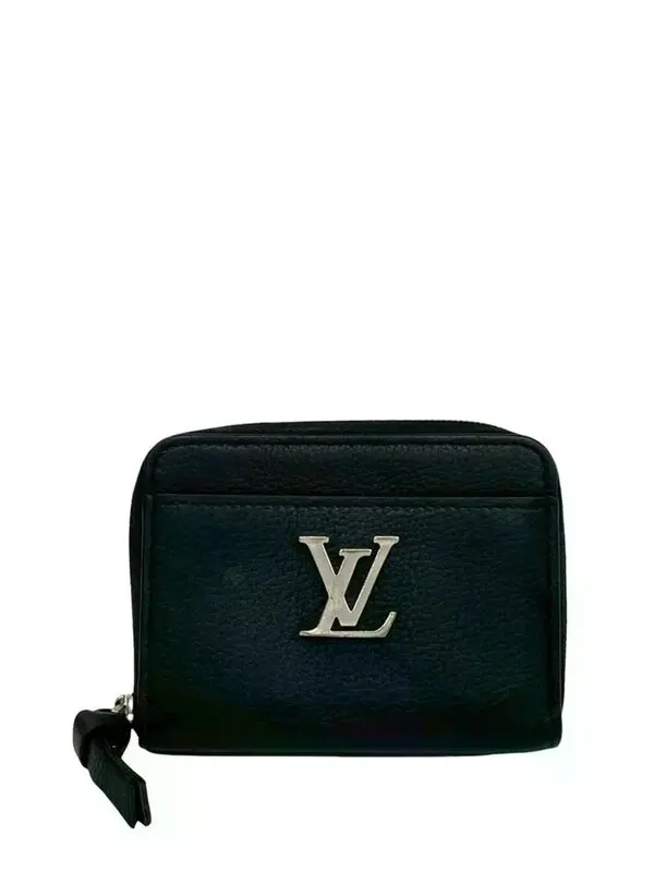 LOUIS VUITTON 2021 Calfskin Lockme Zippy Purse Coin Pouch - Black
