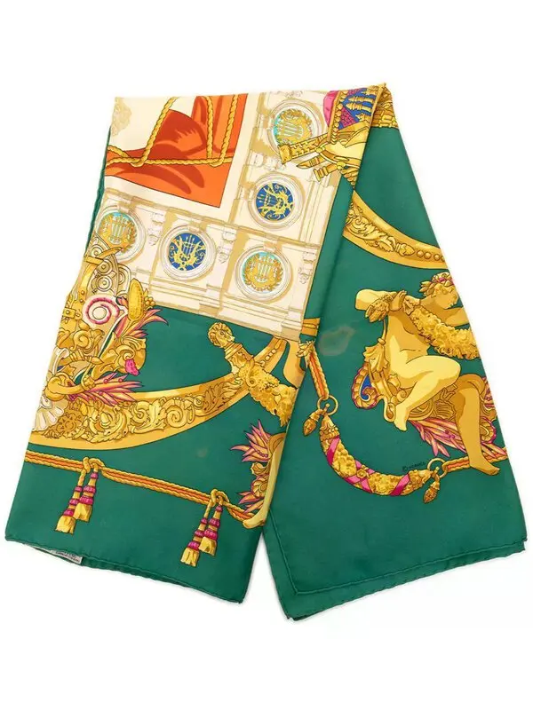 Hermès 2000-2026 Hommage A Charles Garnier Silk Scarf 90 Scarves - Green