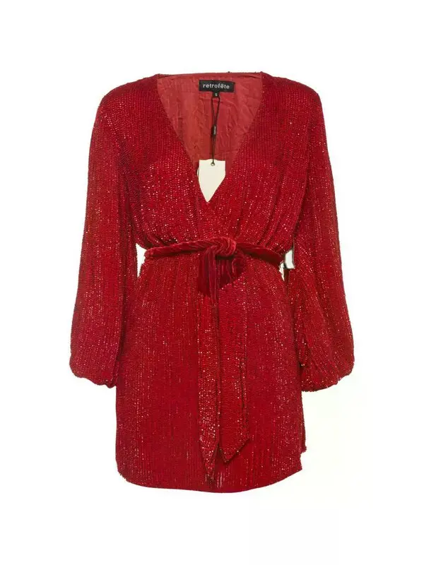 Retrofete Gabrielle Sequin Embellished Mini Dress