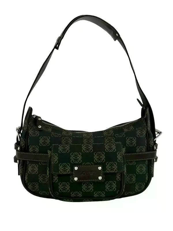 Loewe Anagram Coated Canvas Shoulder Bag - Brown
