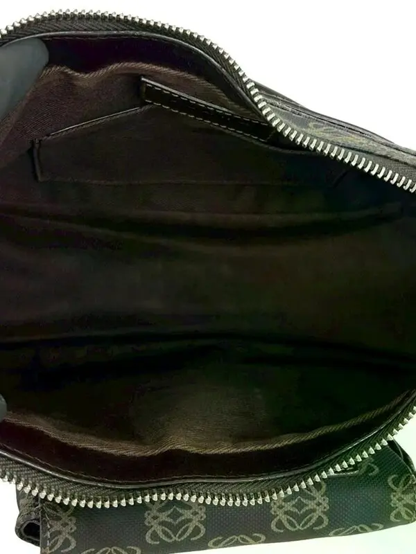 Loewe Anagram Coated Canvas Shoulder Bag - Brown