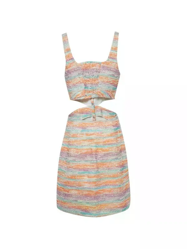 Maje Beige Tweed Cut-out Dress