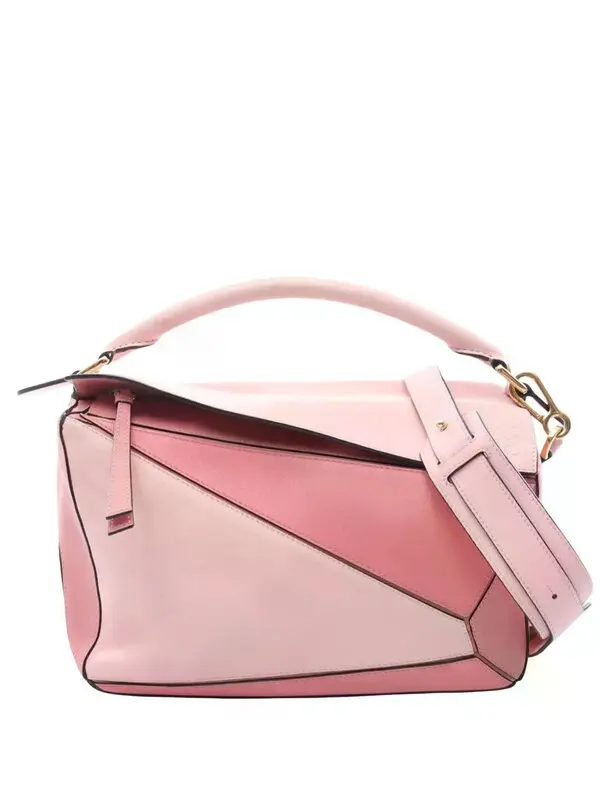 Loewe Medium Calfskin Puzzle Satchel - Pink