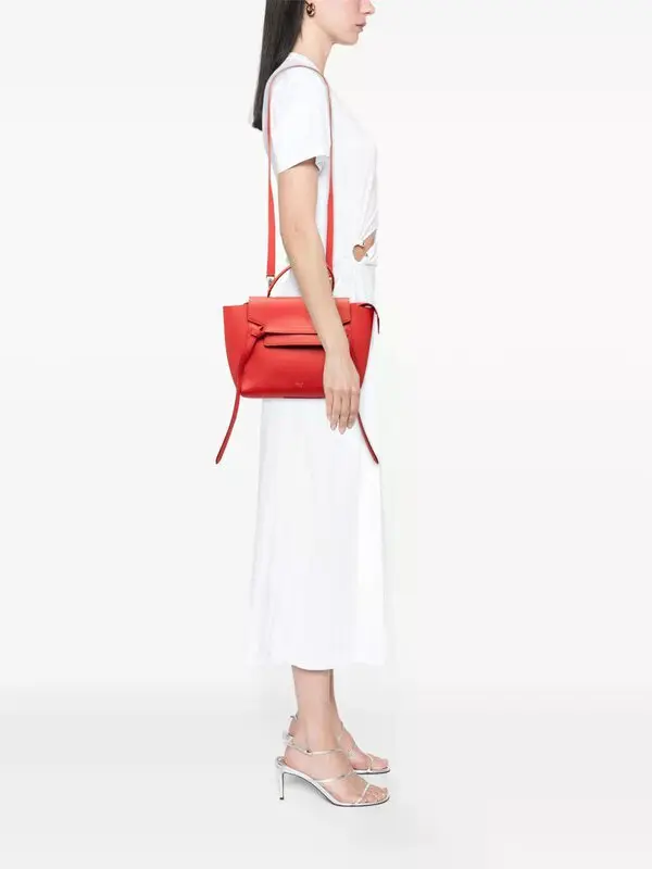 Celine Micro Grained Calfskin Belt Bag Satchel - Red