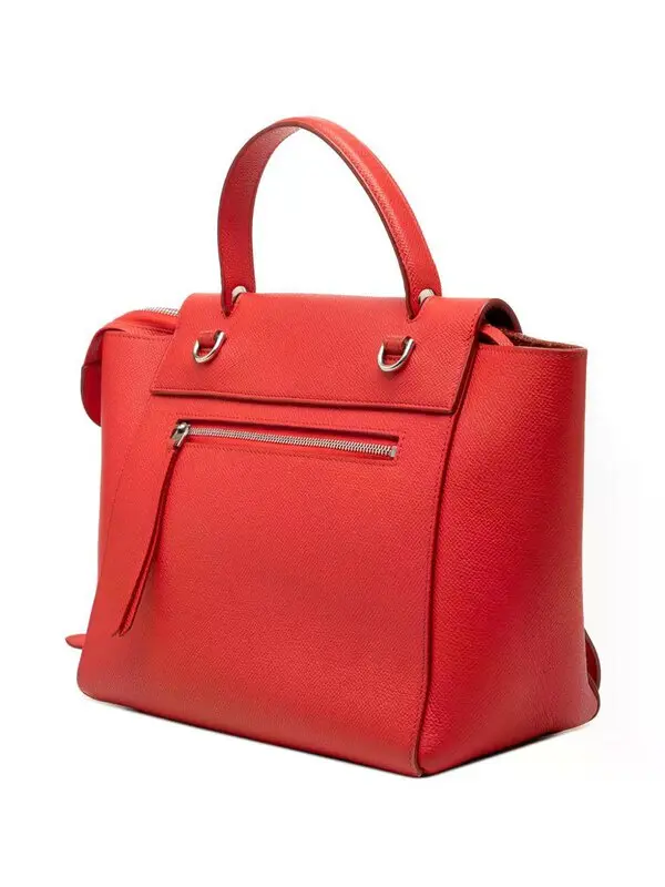 Celine Micro Grained Calfskin Belt Bag Satchel - Red