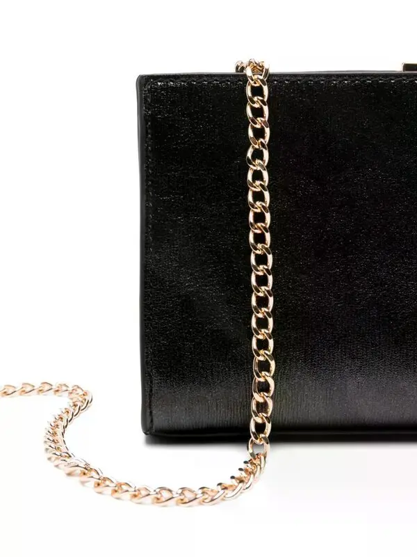 Moschino Logo-plaque Leather Clutch Bag