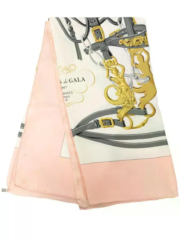 Hermès 20th Century Brides De Gala Silk Scarf 90 Scarves - White