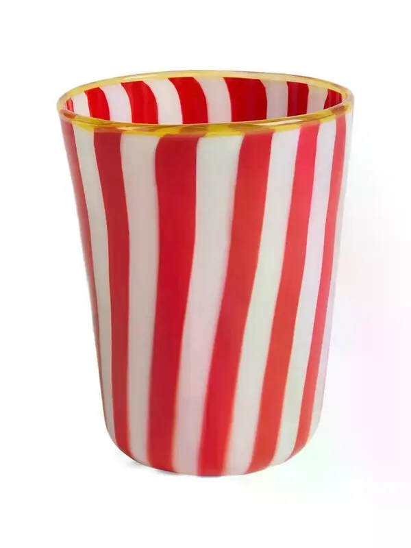 LISA CORTI Circus Striped Vase - Red
