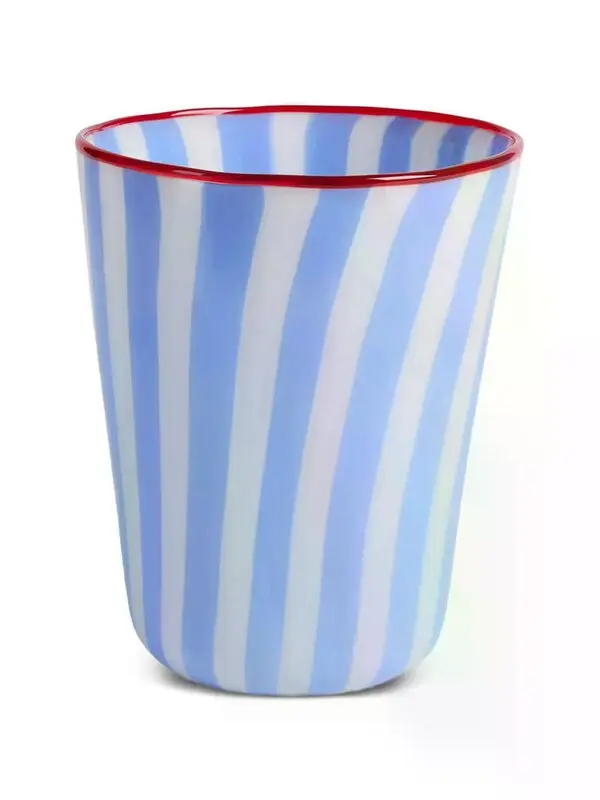 LISA CORTI Circus Striped Vase - Blue