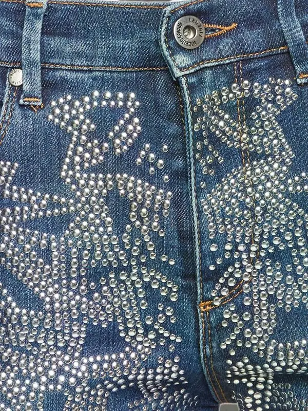 Roberto Cavalli Studded Slim-fit Jeans