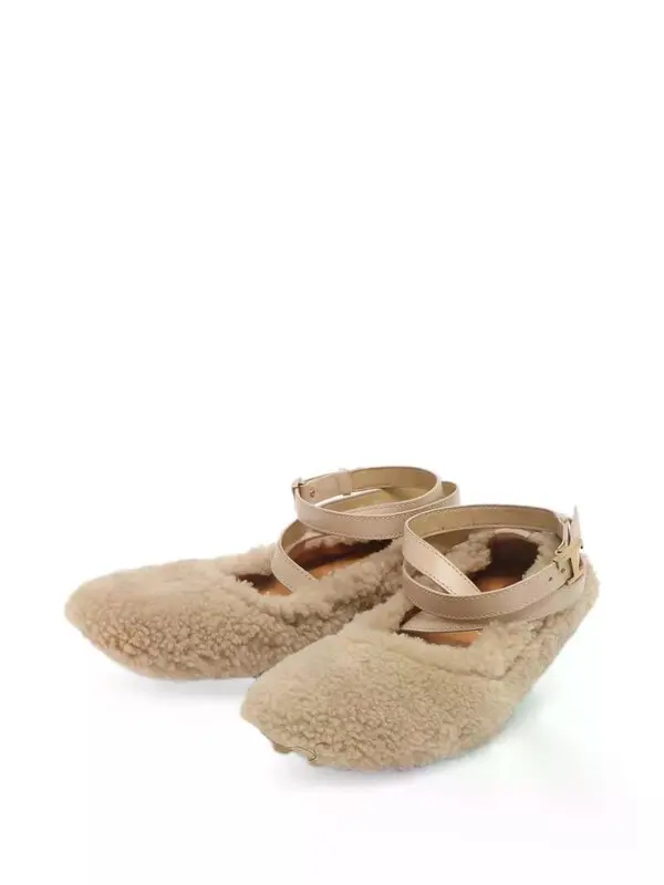 TOD'S Bubble Shearling-fur Ballet Flats