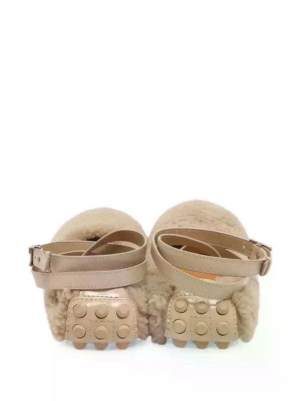 TOD'S Bubble Shearling-fur Ballet Flats