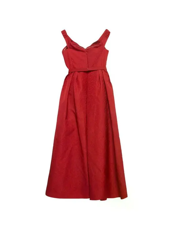 SELF-PORTRAIT Textured Jacquard Off-shoulder Midi Dress