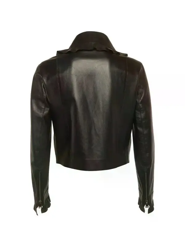 Fendi Floral Embellished Leather Jacket
