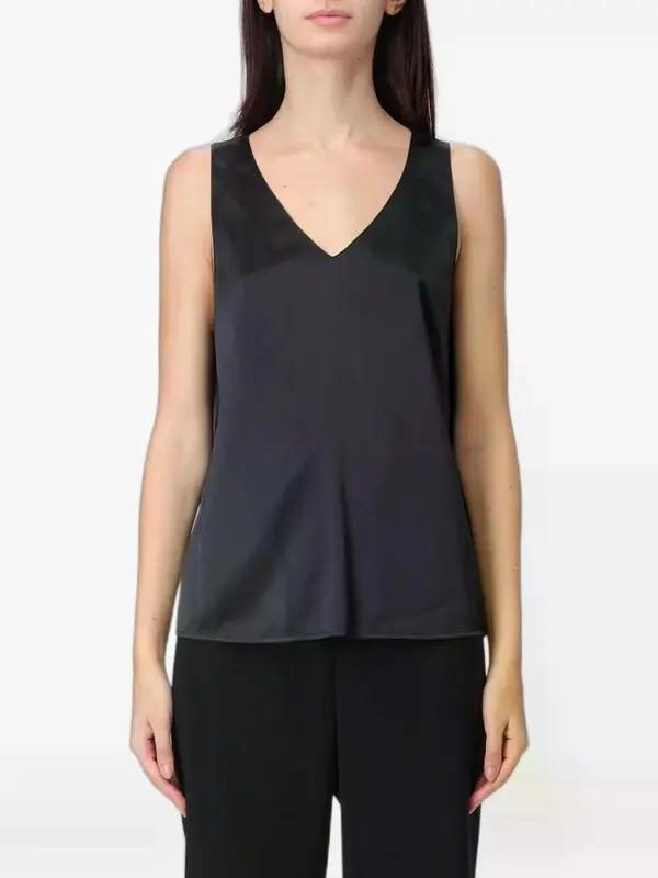 Emporio Armani V-neck Satin Tank Top