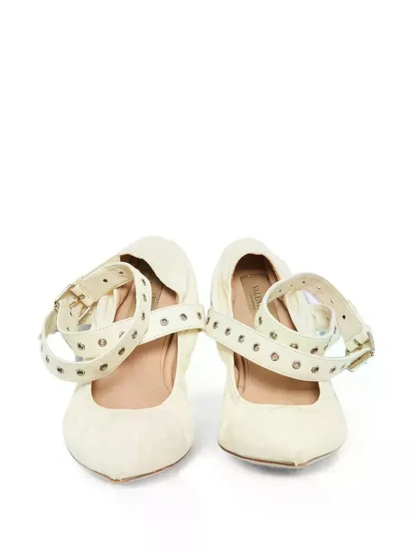 Valentino Garavani Love Latch Leather Ballet Flats
