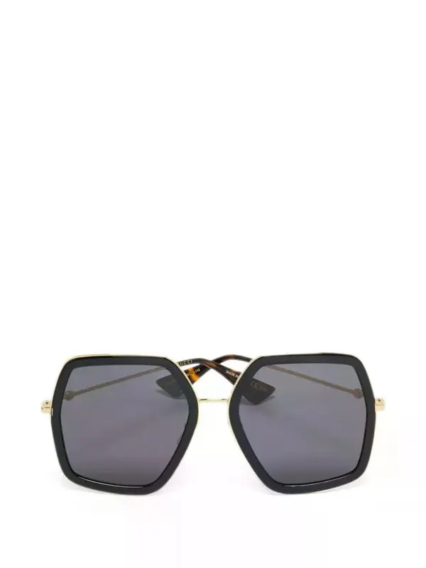Gucci Geometric Sunglasses - Black