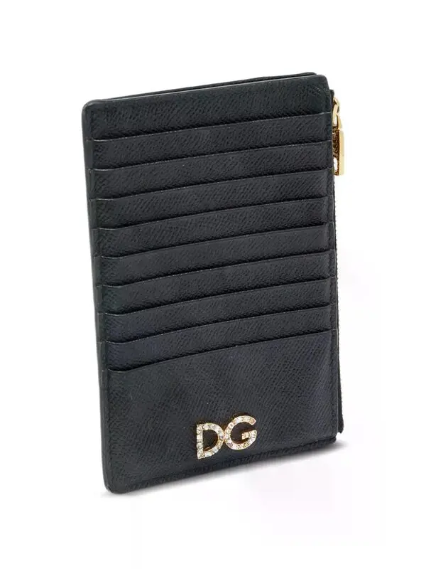Dolce & Gabbana Dg-plaque Crystal-embellished Card Holder