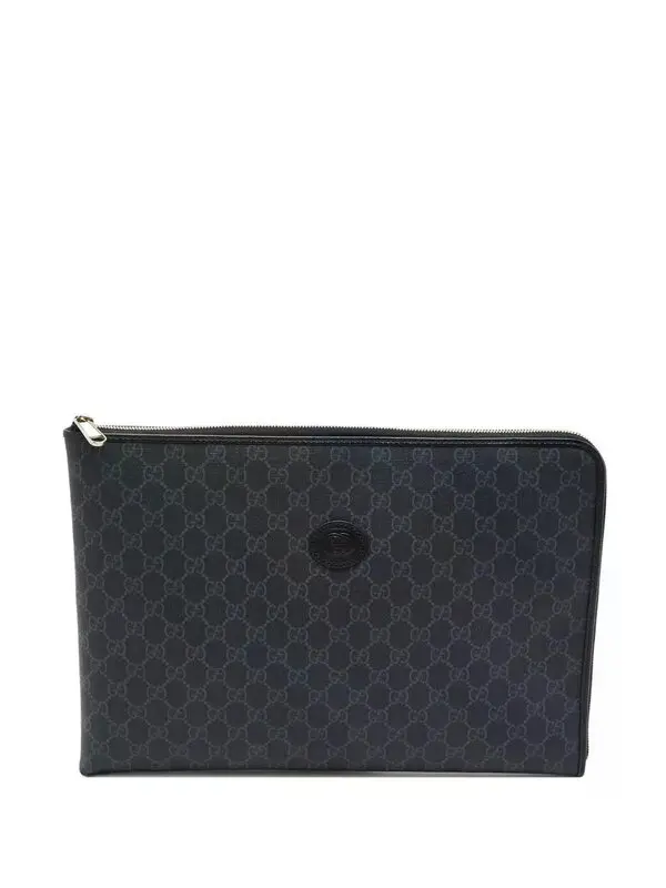 Gucci Gg Supreme Document Case - Black