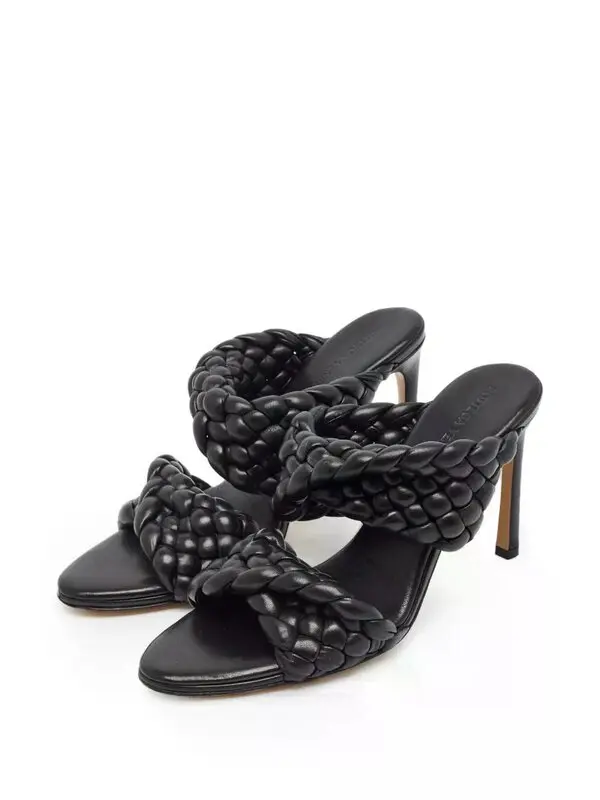 Bottega Veneta Woven Leather Heeled Sandals