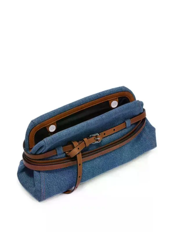 Moschino Belted Denim Clutch Bag