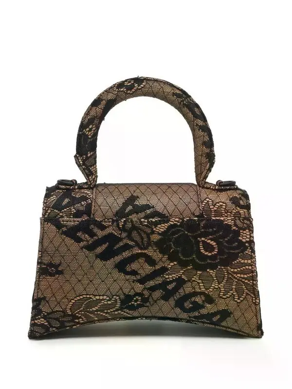 Balenciaga Xs Hourglass Lace Shoulder Bag