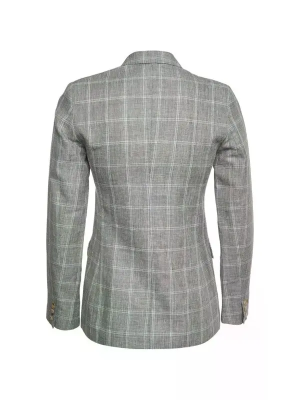 Sandro Plaid Double-breasted Blazer