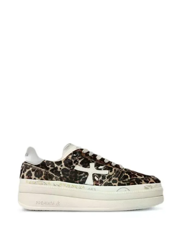 Premiata Leopard-print Platform Sneakers