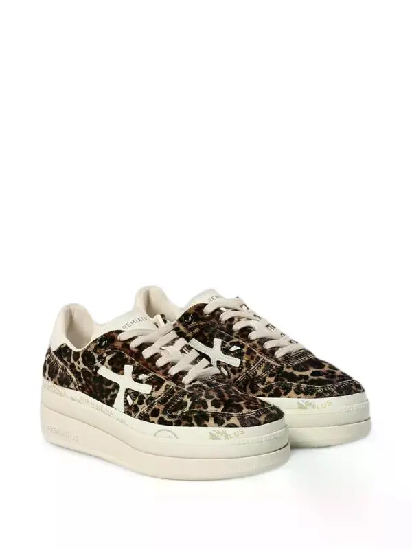 Premiata Leopard-print Platform Sneakers
