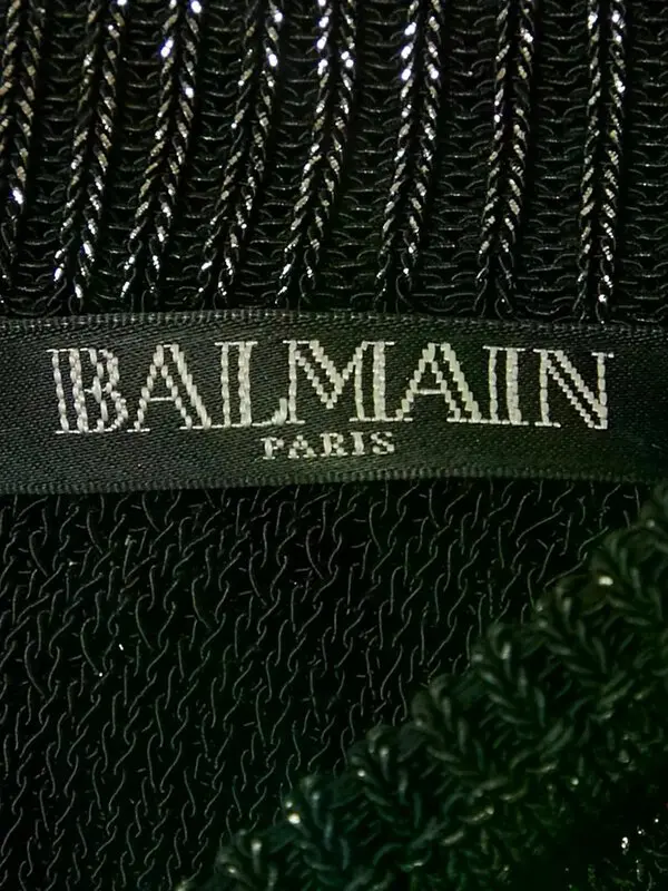 Balmain Chevron Diamond Knit Mini Dress