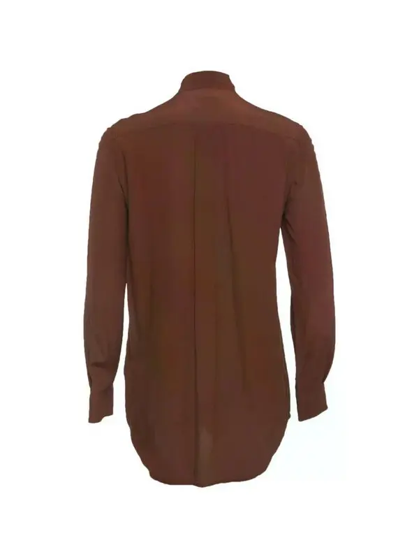 Burberry Long-sleeve Shirt With Neck Tie Detail