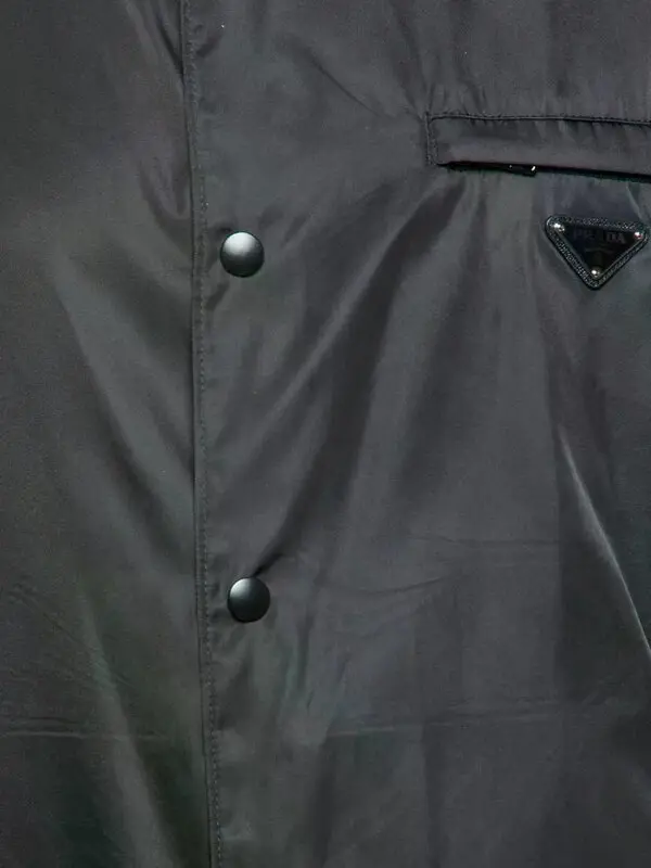 Prada Logo Detail Long Sleeve Coat
