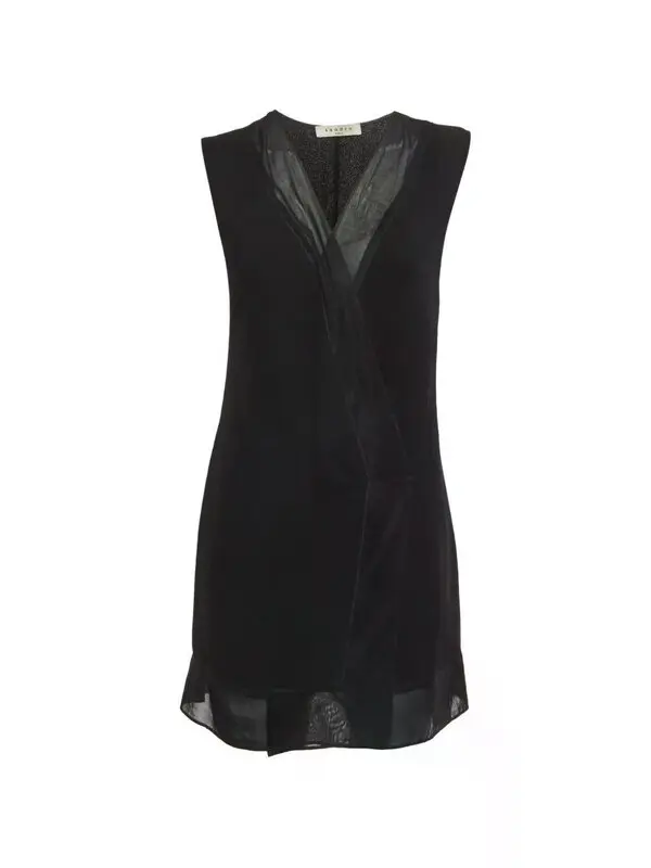 Sandro Crossover Plunge-neck Mini Dress