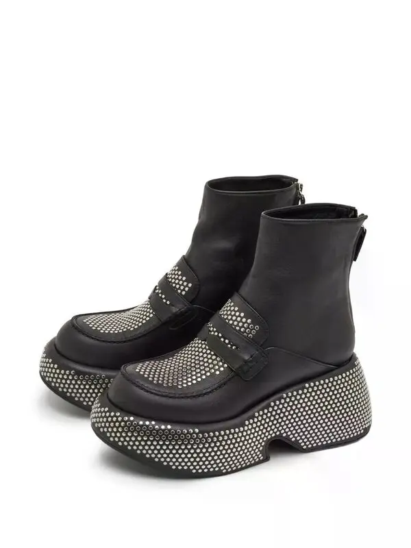 Loewe Embellished Leather Boots