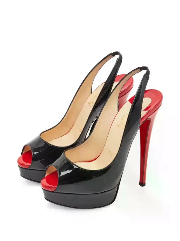 CHRISTIAN LOUBOUTIN Lady Peep Slingback Sandals