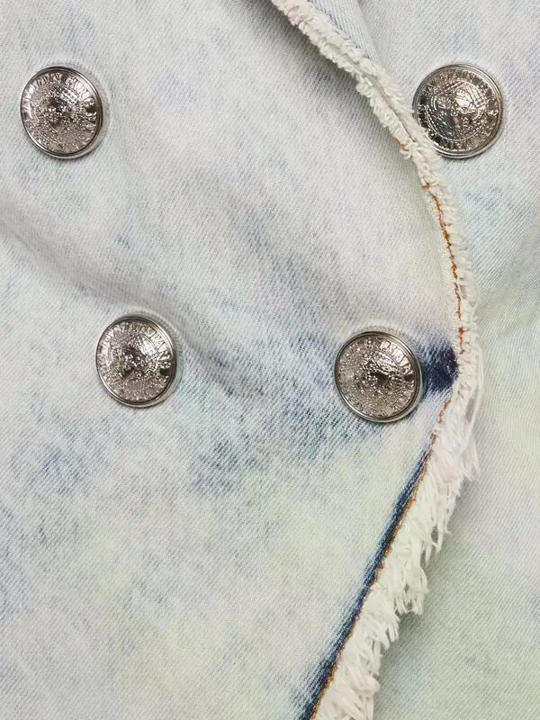 Balmain Double-breasted Denim Jacket