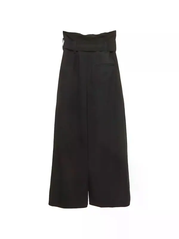 Stella McCartney Wool Belted Wide-leg Trousers