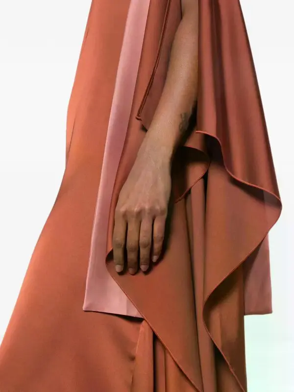 LE RJTANGE Satin Draped Dress